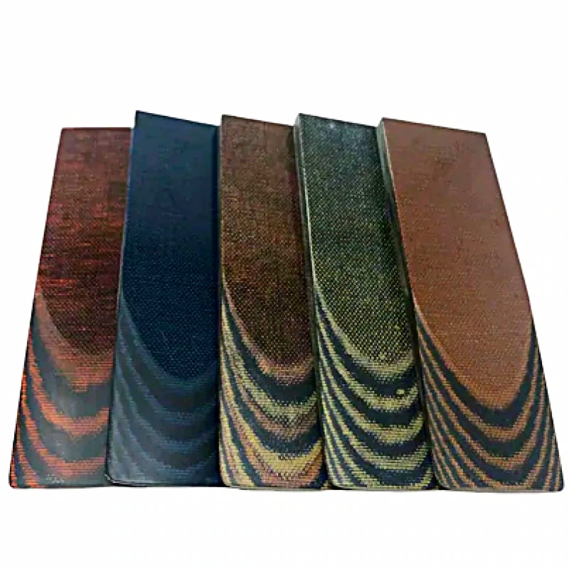 Canvas Micarta Knife Handle Scales- MULTICOLOR SAMPLE PACK- 6 pairs