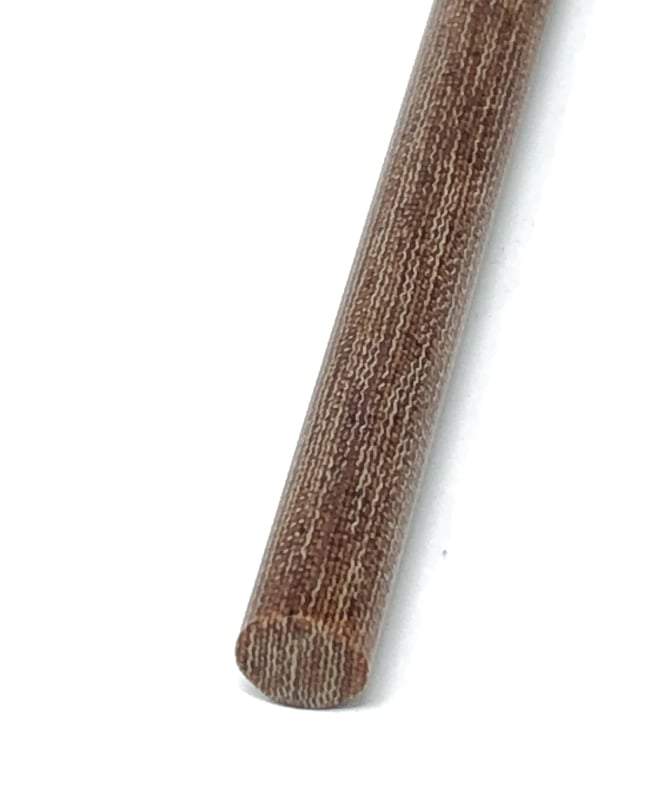 Linen Micarta Solid Round Rod- NATURAL BROWN- 1/8", 3/16", 1/4", 3/8"