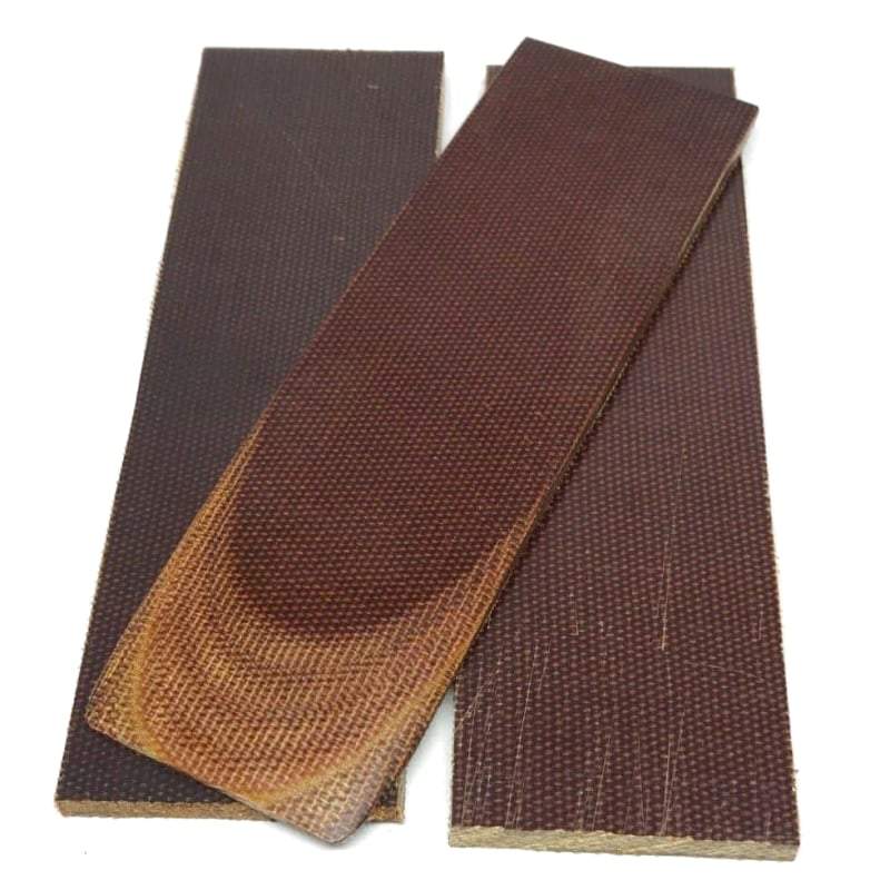 Vintage 90's Canvas Micarta- NATURAL BROWN- .11-.15"- Scales and Sheet